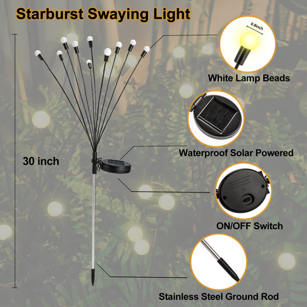 HEDAQI White Low Voltage Solar Powered Integrated LED Pathway Light | Wayfair